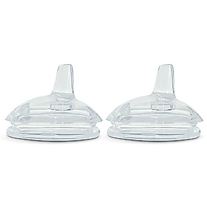 Sippy Spout Nipples for Comotomo Baby Bottle | 2-Count | Soft Spout | Food Grade Silicone | Spill-Proof (Variable Flow)