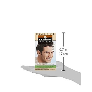 Clairol Natural Instincts Semi-Permanent Hair Dye for Men, M13 Dark Brown Color Hair Color, Pack of 3