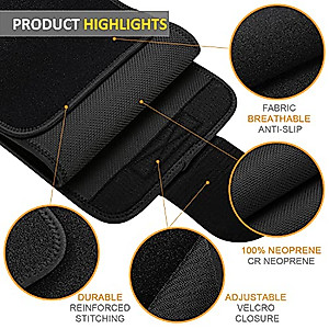 Viyafit Waist Trimmer Belt, Premium Waist Trainer for Women & Men Weight Loss Red