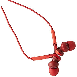 Audio-Technica ATH-CKS550XiSRD Solid Bass In-Ear Headphones, Red