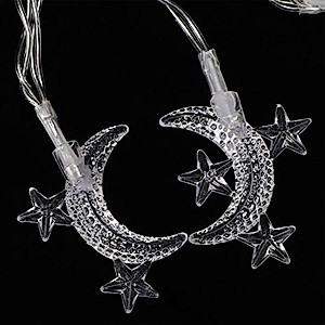 BHDD Light String, Simple and Convenient Lamp String, Waterproof Romantic and Relaxing Moon Star Pendant for Home Decoration, Garden Lighting Indoor and Outdoor
