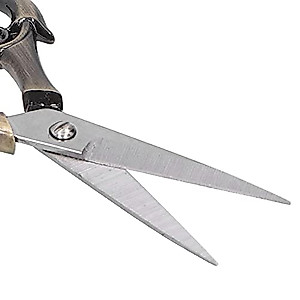 Vintage European Style Sewing Scissors, Flower Plum Blossom Scissors Embroidery Stainless Steel Scissors for Tailor Craft Work(Green)