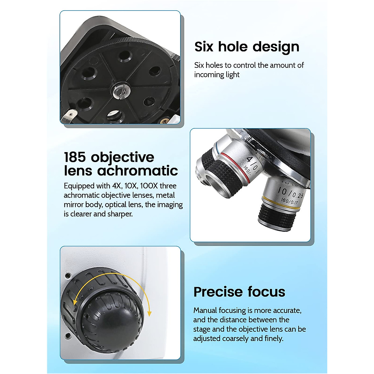 Crspexil Compound Binocular Microscopes 40X-2000X with Microscope Prepared Slides 30p,for Kids Students Adults, Microscope Accessories, Wire Camera Shutter, for School Laboratory Home Education