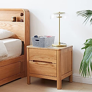 Yarebest 4-Pack Grey Woven Basket Bin, Plastic Storage Organizer Basket