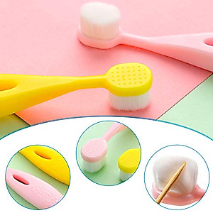 6 Pieces Kids Extra Soft Nano Toothbrush Children Bristles Toothbrush Children Micro Nano Manual Toothbrush Set with 20000 Bristles for Age 1 and Above Boys Girls Gum Protecting Cleaning (Cute Style)