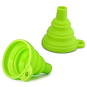 Home EC Kitchen Funnel, 2 Pack Collapsible Funnels for Filling Bottles, funnels for Kitchen use, Small Funnel for Filling Small Bottles, Funnels for Automotive use, Canning Funnel - Mushroom Funnel
