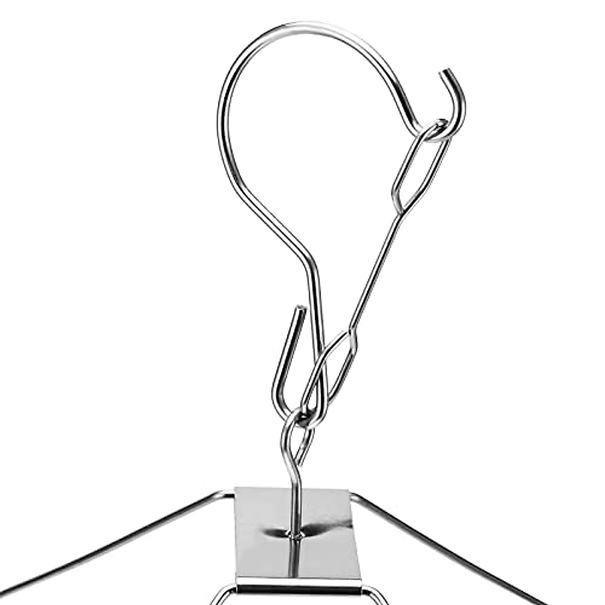 KEILEOHO 2 Pack 16 x 12 Inches Clothes Drying Rack, 72 Clips Stainless Steel Clip and Drip Hangers, Wind-Proof Clothes Hanger Rack Laundry Accessories for Towels, Bras, Underwear, Silver