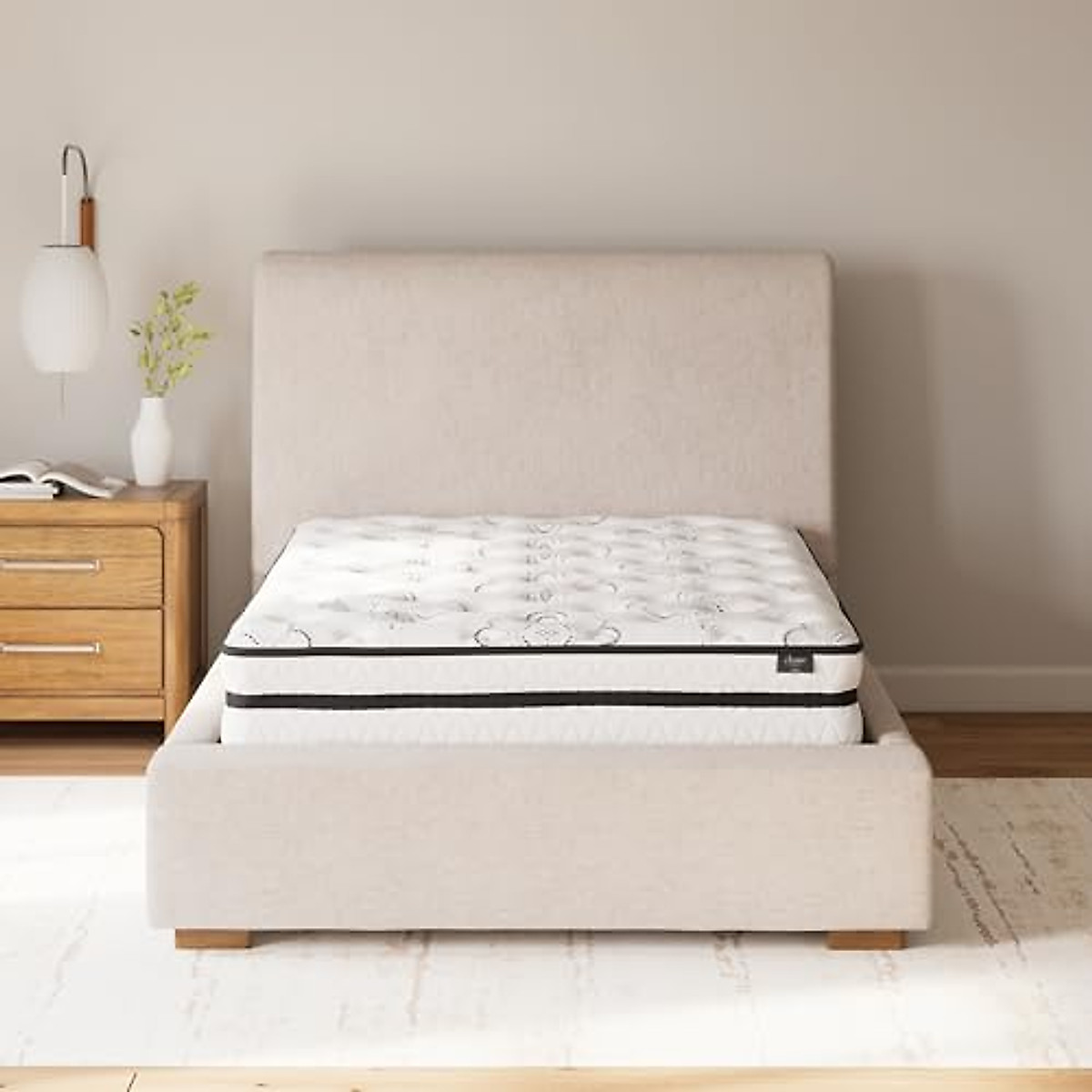 Signature Design by Ashley California King Size Chime 10 Inch Medium Firm Hybrid Mattress with Cooling Gel Memory Foam