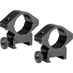 Barska AI12664 1" Medium Height Weaver Style rings, black