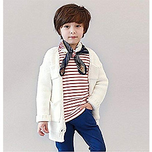 Kids Baby Girl Boy T-Shirt Long Sleeve Stripe Shirts Tops Toddler Fashion Basic Tee Blouses Outfits (Red, 6T)