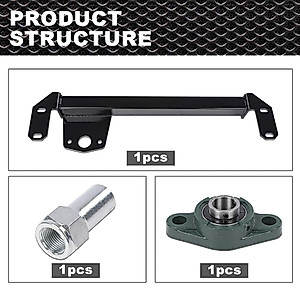 CNNELL Steering Gear Box Stabilizer Bar Brace Compatible with Dodge Ram 1500 2500 3500 4X4 4WD 3.9L / 5.2L / 5.9L / 8.0L 1994-2002(GASOLINE AND DIESEL)1032004