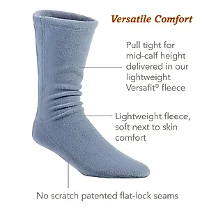 Acorn Mens and Womens Versafit Fleece Sock: Super Soft & Ultra-Warm, Mid-Calf Height, Flat-Flock Seams