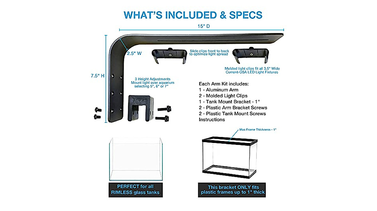 Current USA Orbit LED Adjustable Tank Mount Bracket