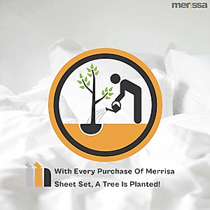 Merissa Luxury 100% Egyptian Cotton Sheets 1000 Thread Count 4 Piece Extra Deep Pocket Bed Sheet Set Sateen Stripe (White, Queen)