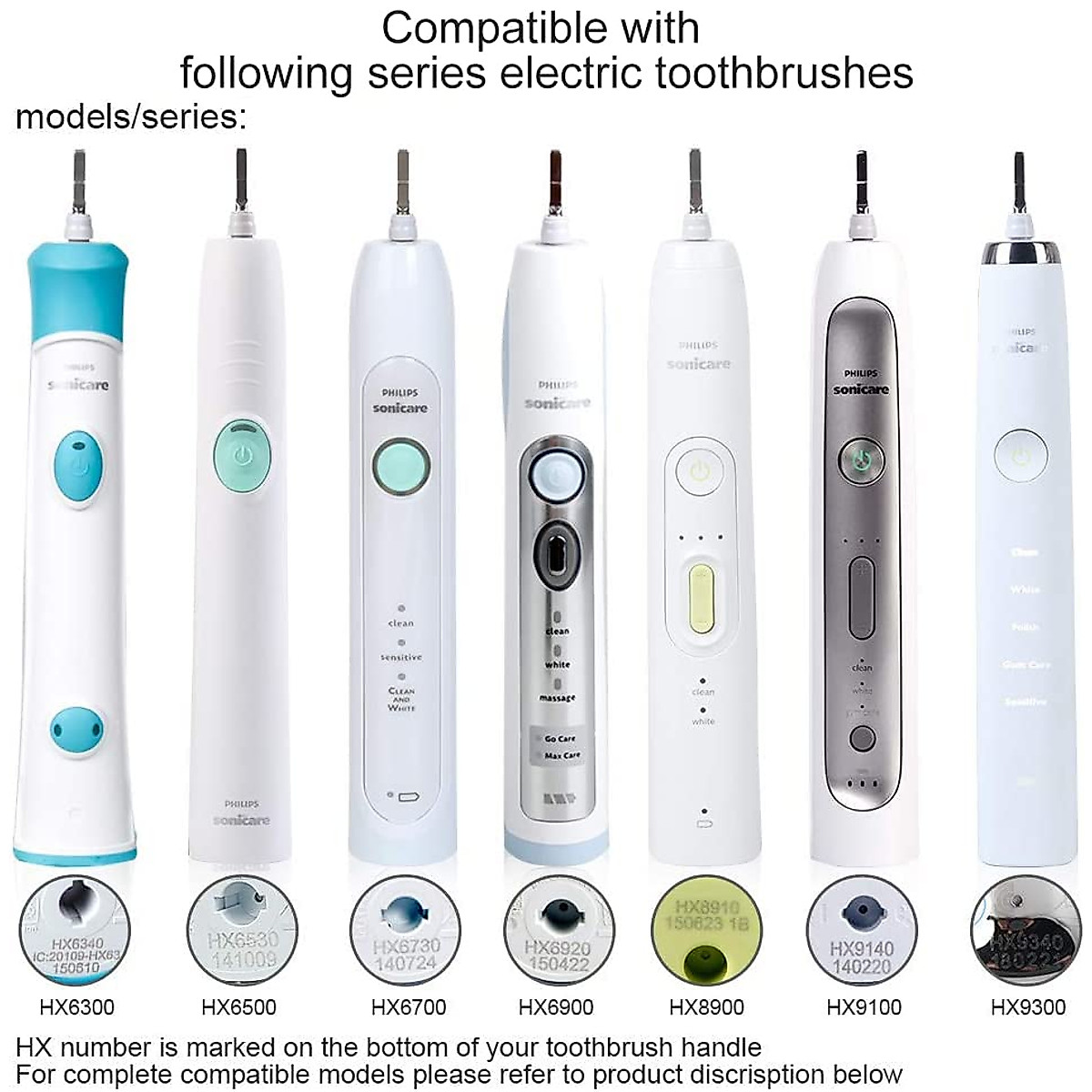 Electric Toothbrush Waterproof Shaft Rubber Pad Compatible with Philips HX6511 HX6530 HX6710 HX6730 HX6920 HX6930 HX6950 HX9140 HX9340 HX9350 HX9160 HX939V Universal Waterproof Rubber Seal Ring