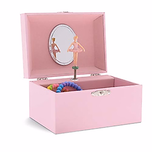 Jewelkeeper Personalize-Your-Own Pink Girl's Musical Ballerina Jewelry Box, You are My Sunshine Tune