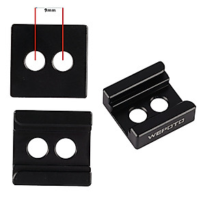 WEPOTO Cold Shoe Mount Adapter (3pcs Pack) with 1/4"-20 Thread for Camera Cage Flash LED Moniter - 1005