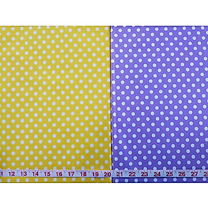 Fat Quarters Cotton Fabric Bundles 18" x 22" Quilting Fabric for Sewing,8 PCS Dots