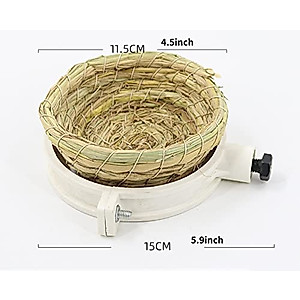 Yu’s north Bird Breeding Nest Bed for Parakeet Cockatiel Canary Lovebird and Small Parrot Cage Hatching Nesting Box (Straw)