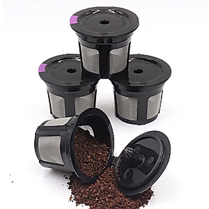 potoceen Reusable Cups With Lids Compatible for Use in Universal Kiurig 2.0 & 1.0 Brewer，6 PACK Refillable Coffee Pods，Coffee Filter Basket