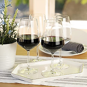 Spiegelau Style Red Wine Glasses, Set of 4, European-Made Lead-Free Crystal, Classic Stemmed, Dishwasher Safe, Professional Quality Red Wine Glass Gift Set, 22.2 oz