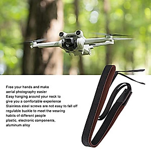 Drone Controller Lanyard 75cm Aluminum Alloy Folded Lanyard for Mini 3 Pro Controller for Mini 3 Pro Controller Black