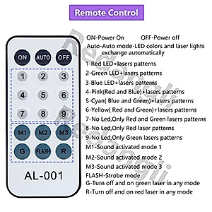 Party Lights DJ Disco Lights,Stage Laser Light Projector 2 RGB LED Multiple Patterns Sound Activated Flash Strobe Lighting with Remote Control for Parties Christmas Karaoke Wedding Home Decoration