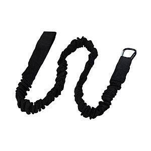 BB Hapeayou Kayaking Paddle Leash Tether 1 Pack-Stretchable Coiled Lanyard for Kayak, Paddle, Fishing Rod Extend to 59inch (Black)