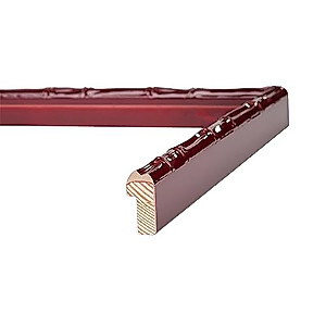 8" x 10" Shimmering Red Moffit Narrow Width Table Top Frame - 100% Natural Wood & High Definition Glass, Used Vertically or Horizontally for Tabletop Display Contemporary Style Frame