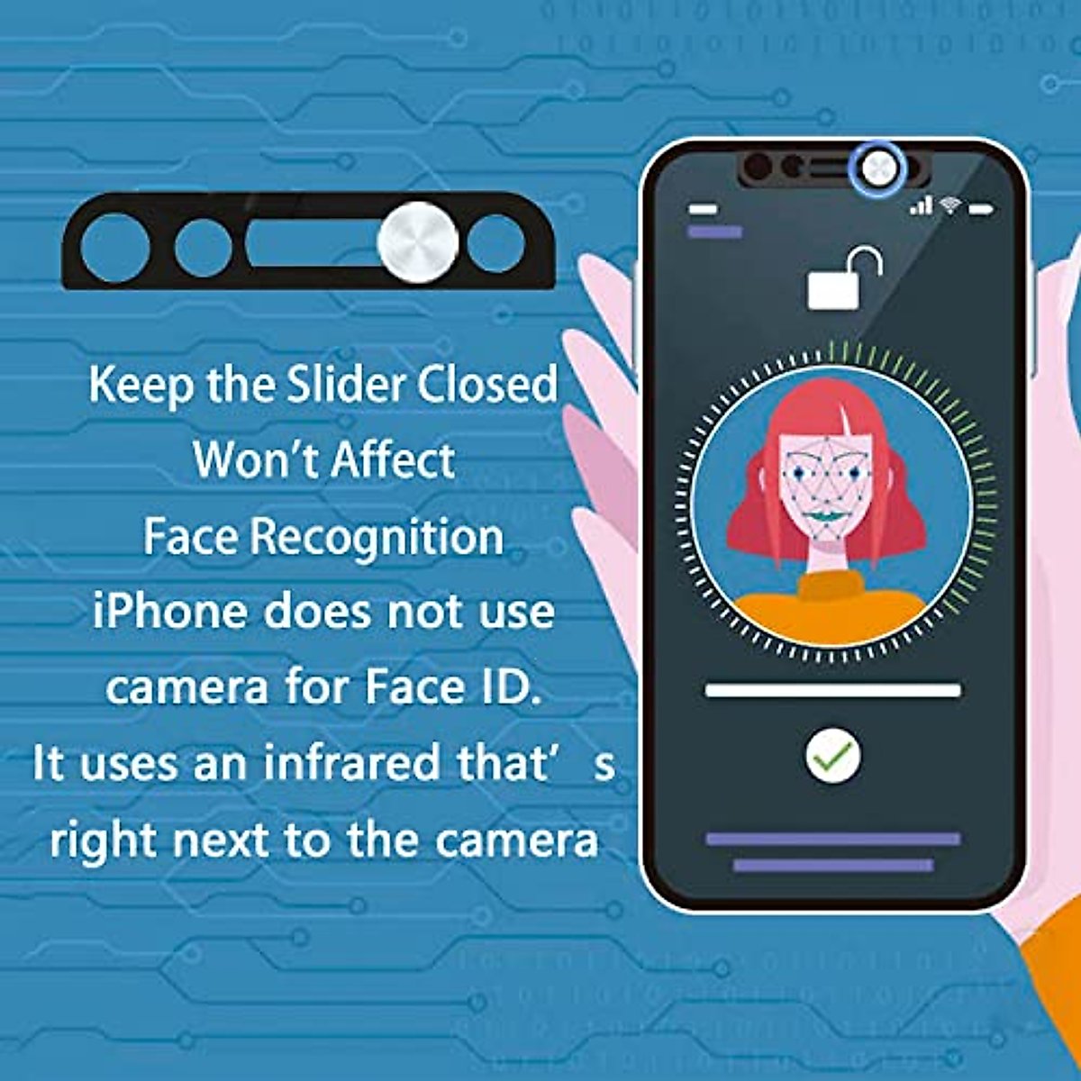 EYSOFT Camera Lens Cover Compatible for iPhone 12 Pro Max Bundled with iPhone Front Camera Cover (Silver),Protect Privacy and Security But Not Affect Face Recognition