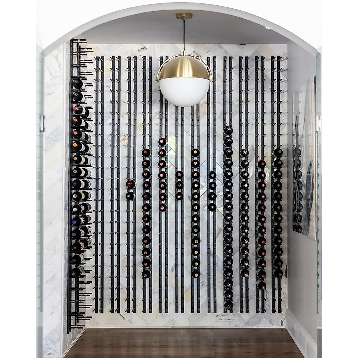 Ultra Wine Racks Cork Out Wall Mounted Wine Racks (4 Foot, Matte Black)