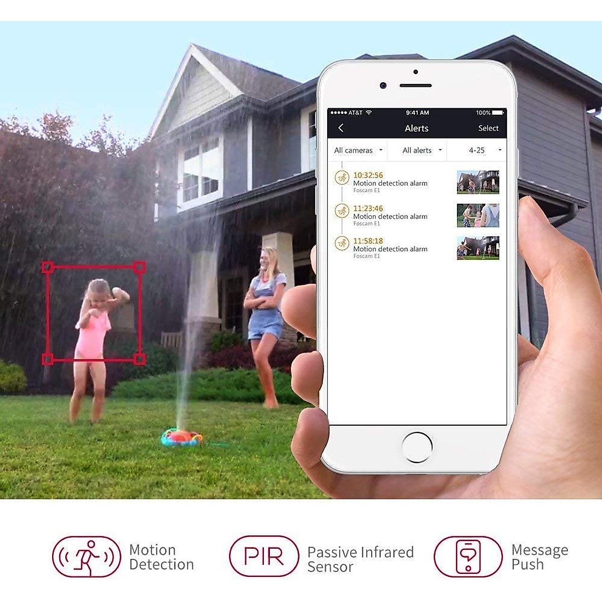 Foscam C1 HD 720P WiFi Security IP Camera with iOS/Android App, Super Wide 115° Viewing Angle, Night Vision Up to 26ft, PIR Motion Detection