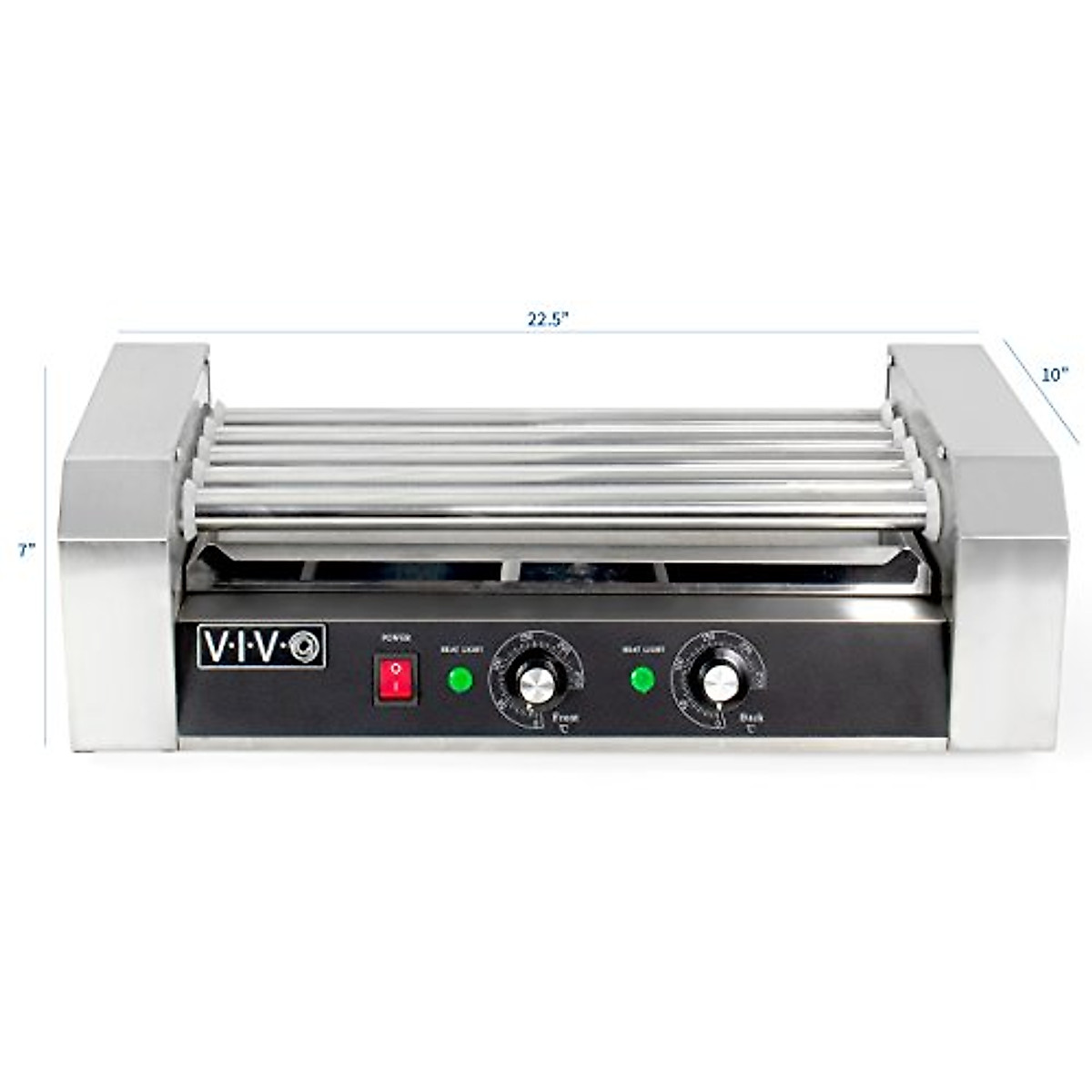 VIVO Electric 12 Hot Dog and 5 Roller Grill Cooker Warmer, Cooker Machine, HOTDG-V005