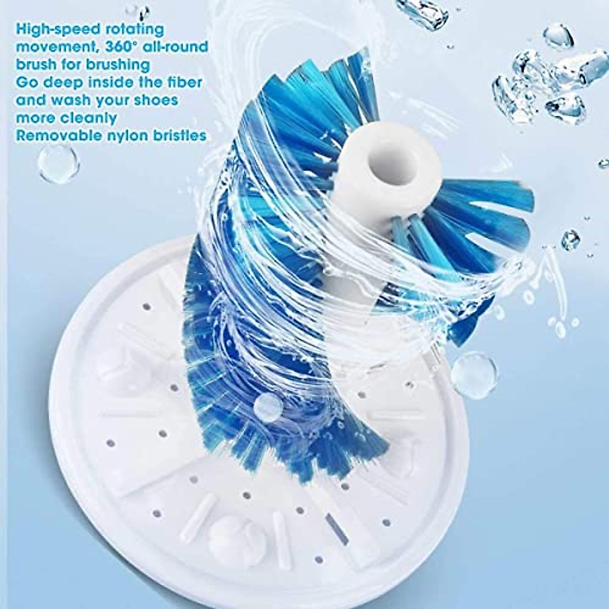 MISMORI Mini shoe washing machine, portable shoe washing machine, portable shoe washing machine, children's shoe washing machine, children's shoe washing machine, rotary controller 3 in 1 for children