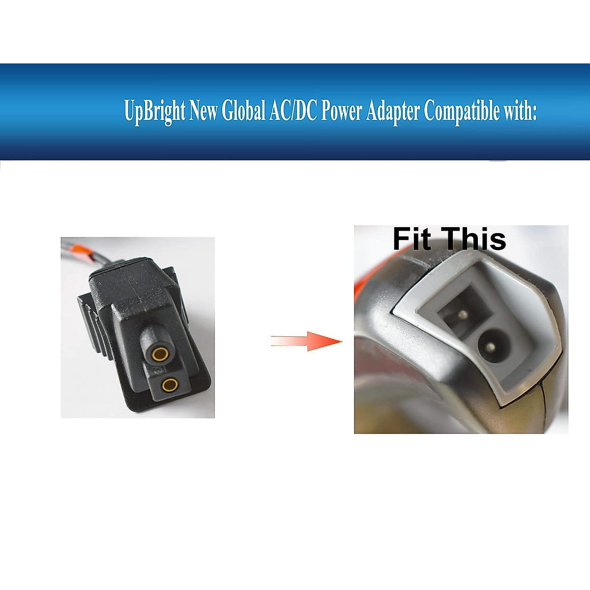 UpBright 10V AC/DC Adapter Compatible with Royal Dirt Devil BD30010 BD30010FDI QuickFlip 8V Lithium Ion Battery Cordless Vacuum Cleaner 440009122 ZD6E100040US ZD6E100030US YLJX1B-T100030 Power Charger