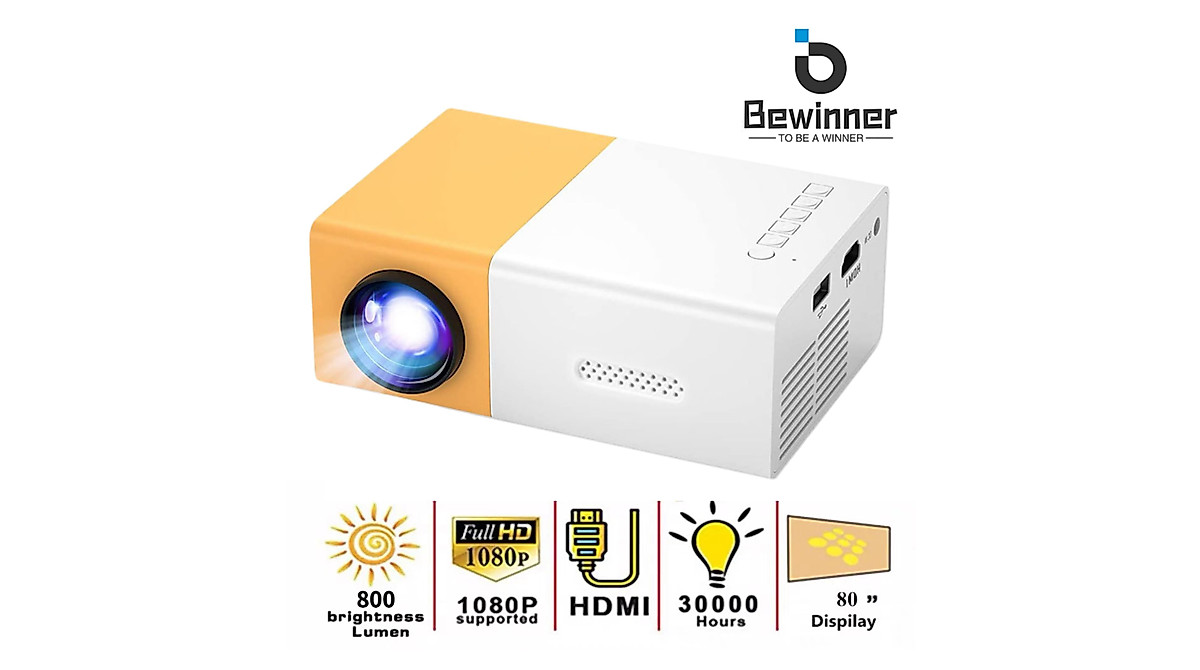 Mini Projector, TFT LCD 1080P Portable Projector Outdoor Movie ...