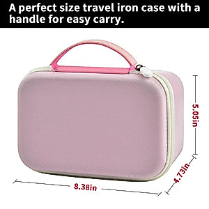 GWCASE Case Compatible with Oliso M2 Pro Mini Project Iron. Travel Irons Carrying Organizer Holder with Mesh Pocket Fits for Solemate and Other Accessories (Box Only)-Pink