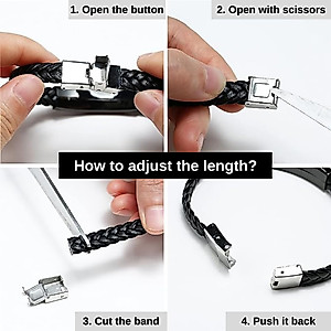 DARIN GIFT To My Beautiful Wife Braided Leather Bracelet From Husband - I May Not Be Your First Date - Engagement Wedding Valentines Day Christmas Birthday Gifts For Her Women, Engraved Bracelet