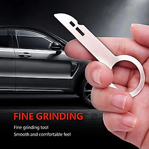 Sodcay 4 PCS Car Audio Key Removal Tool, Dashboard Removal Stainless Steel Non-Bending Easy-Grip Handle, CD DVD Host Key Removal and Assembly Tool, Universal for Most Cars Accessories (Silver)