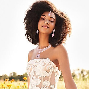 Touchstone Indian wedding jewelry sets for women necklace bollywood jewellery set pink and silver desi bridal designer necklaces earrings artificial joyeria rhinestone crystal fancy in white tone