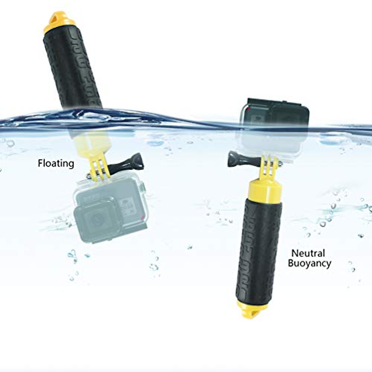 Waterproof Floating Hand Grip Monopod for GoPro Hero 1 2 3 3+ 4 5 6 7 8 9 Session 2018 Action Camera, and and AKASO EK5000 EK7000/SJCAM SJ4000 SJ5000