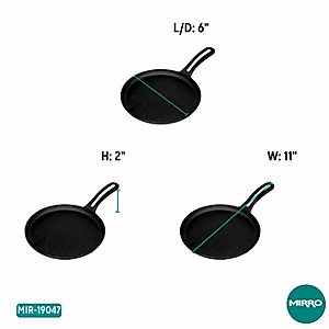 Mirro 6in Cast Iron Preseasoned Mini Griddle