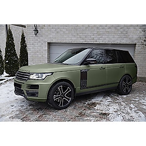 VViViD+ Matte Metallic Military Green (Ghost) Vinyl Wrap Roll (1ft x 5ft)