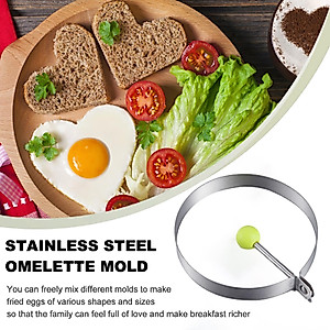 Egg Mold Shaper - Non Stick Pancake Deep Egg | Frying Egg Rings | Mould Cookies Maker Baking Shaper Stainless Steel Kitchen Gadget | Egg Patty Maker Rings For Sandwich Fritters Crumpets