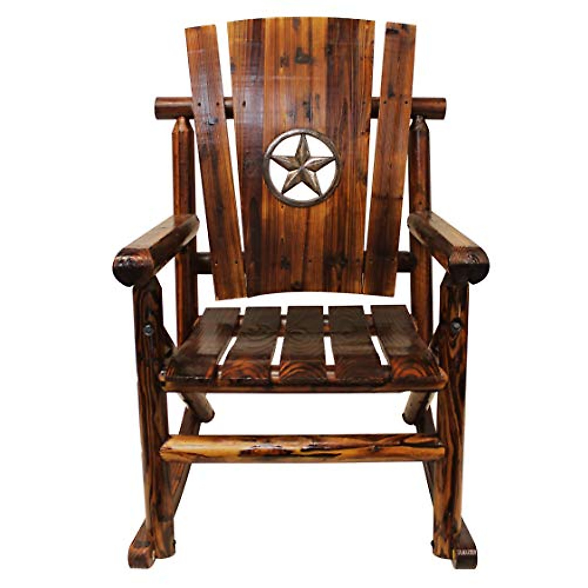Leigh Country TX 93621 Char-Log Star Medallion Rocker, Brown