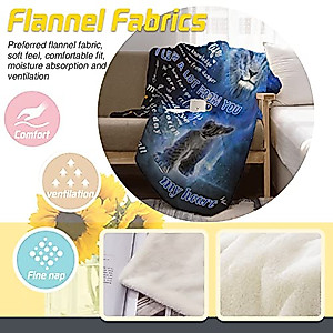 to My Dad Gift Blanket from Daughter Son,Birthday Gifts from Lion Blanket to My Father, Personalized, Super Cozy Lightweight Father Gifts Idea 60" x 80"