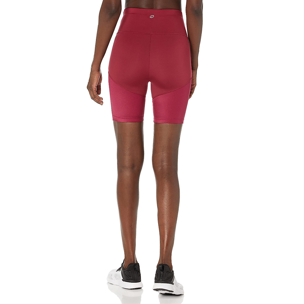 Spalding Women's Colorblock Shine Bike Short, Red Plum, X-Large