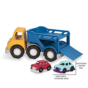 Battat- Wonder Wheels- Toy Carrier Truck & 2 Toy Cars – Toy Truck Playset For Kids, Toddlers – Pretend Play- Recyclable Materials – 1year +
