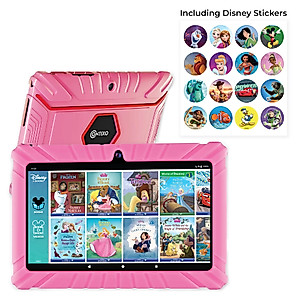 Contixo Kids Tablet - V8 32GB 7" Android Tablet for Kids, Includes 50+ Disney Storybooks & Stickers (Value $200), Kid-Proof Case, (2023 Model) - Pink