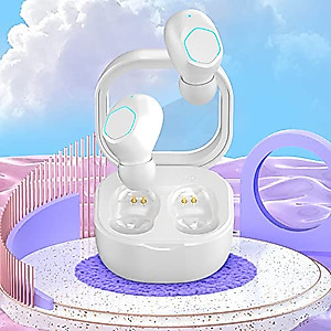 MUDUH Bluetooth Earbuds in-Ear Wireless Headphones with Char-ging Case, Deep Bass Noise Cancelling, Built in Microphone, 5H Using Time, Sweat Proof Sports Earphones